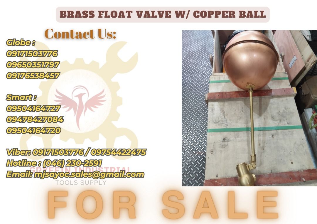 BRASS FLOAT VALVE W/ COPPER BALL, Commercial & Industrial, Industrial ...