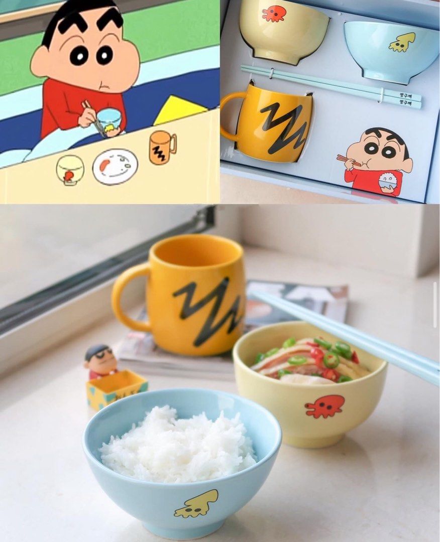 Crayon Shin Chan Dinnerware Gift Set, Furniture & Home Living ...