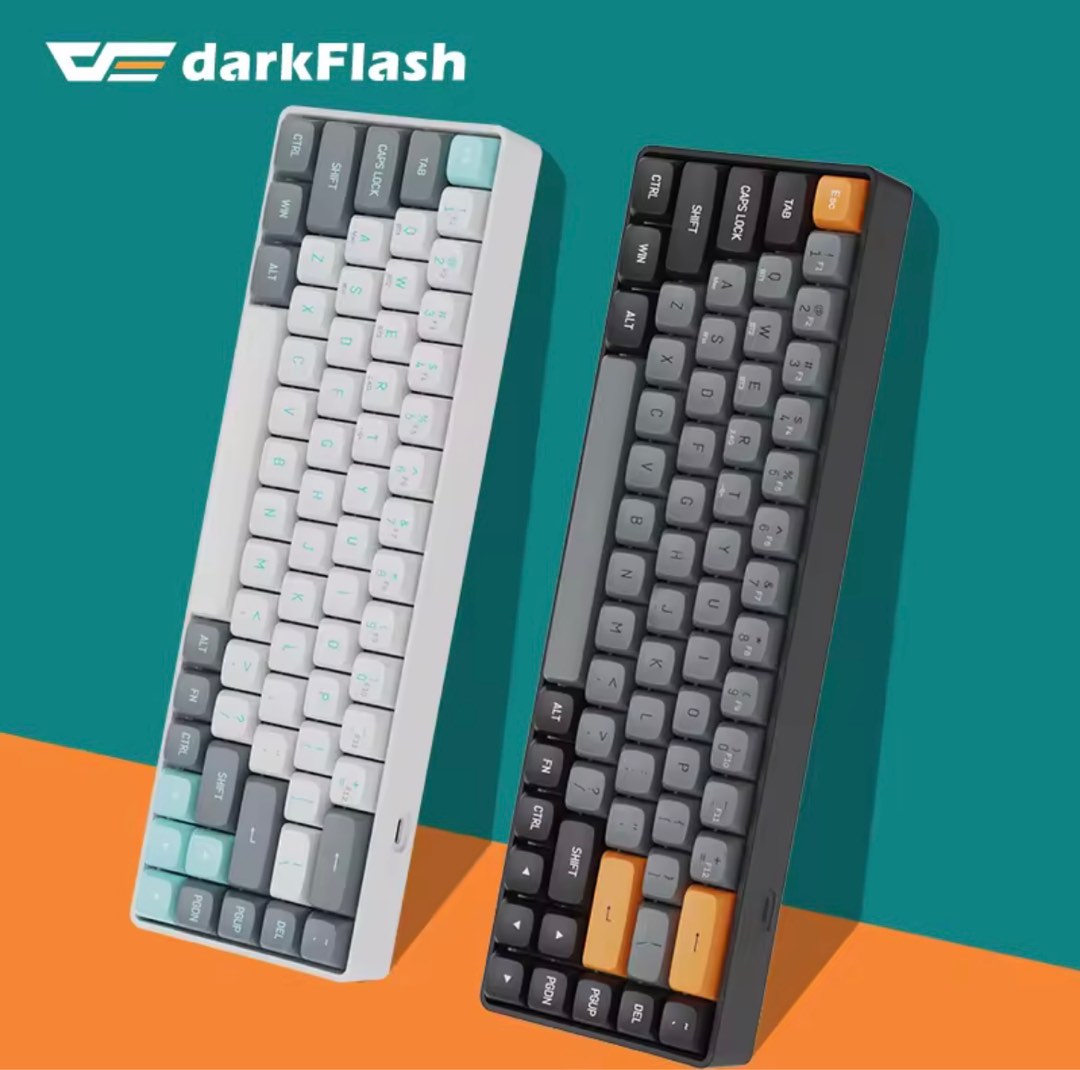 Darkflash GD68 Mechanical Keyboard 68 Keys Bluetooth USB Type-C Wired ...