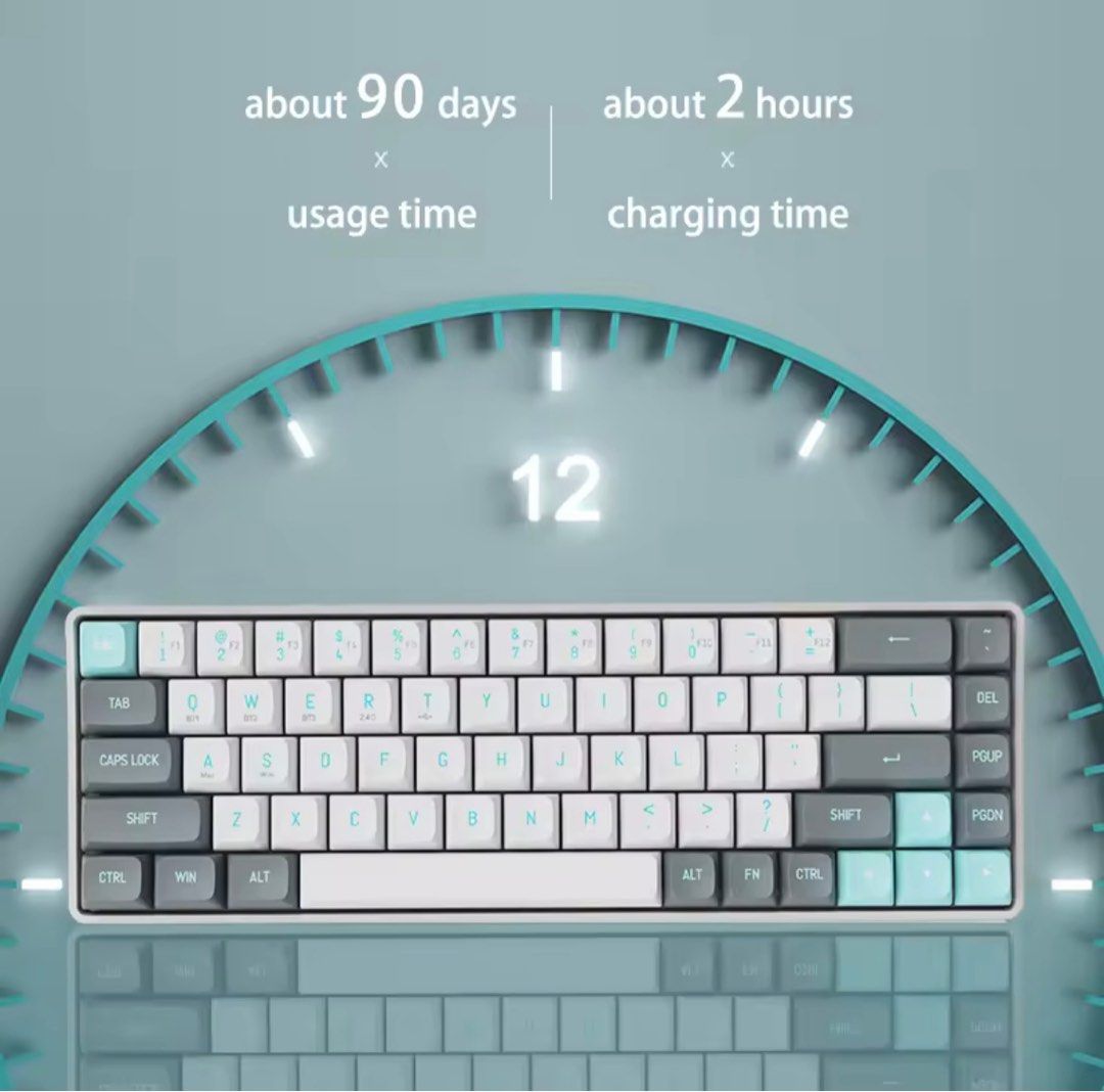 Darkflash GD68 Mechanical Keyboard 68 Keys Bluetooth USB Type-C Wired ...