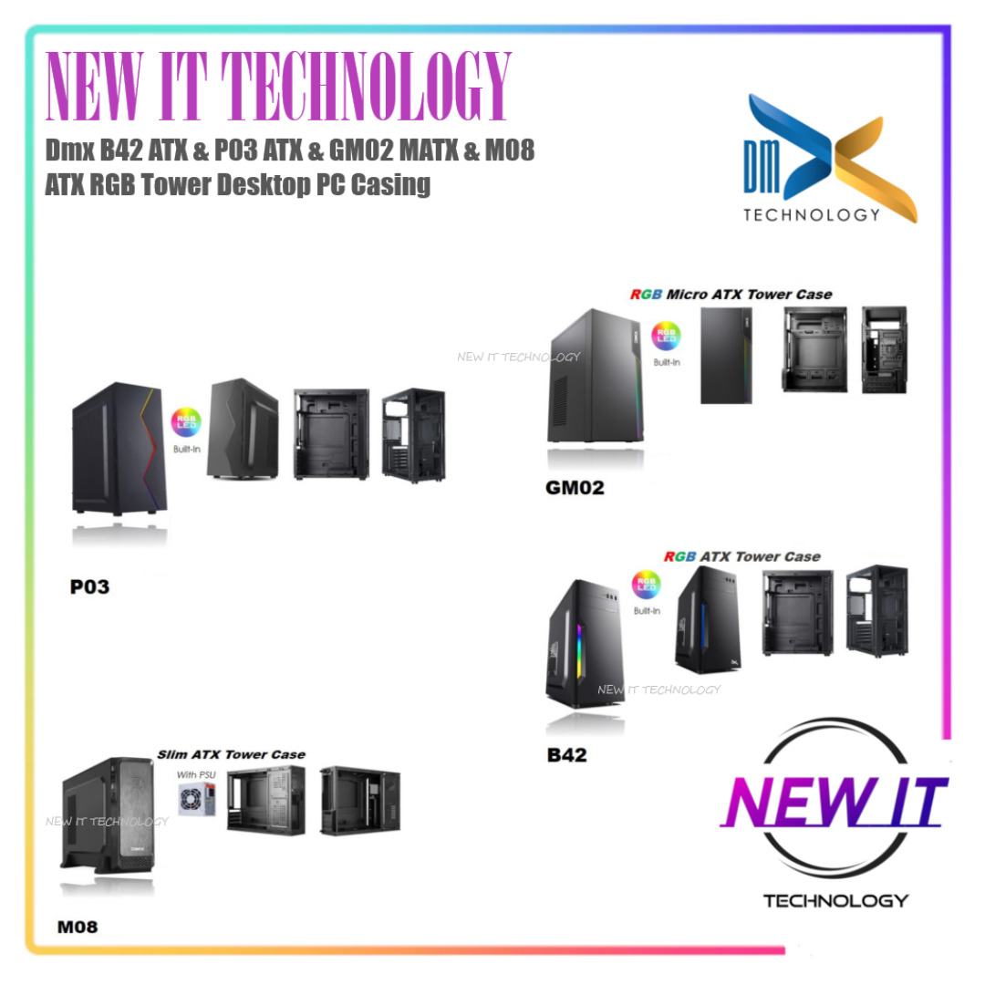 DMX B42 ATX & P03 ATX & GM02 MATX & M08 ATX Front Panel RGB LED Strip ...