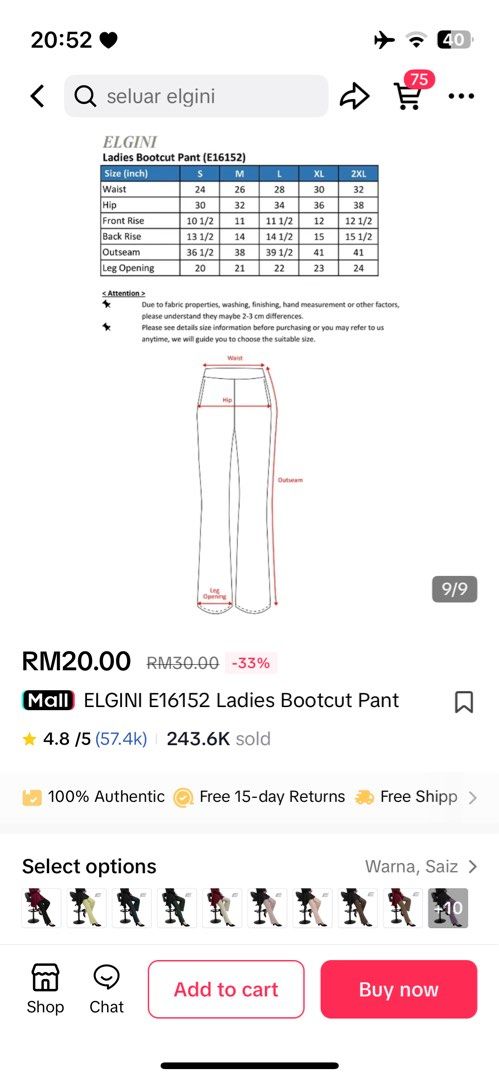 Elgini Bootcut Pant Adobe Rose, Women's Fashion, Bottoms, Other Bottoms ...