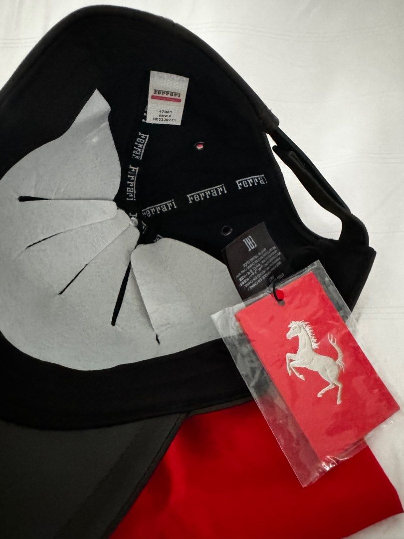 Ferrari Leather Cap, Men's Fashion, Watches & Accessories, Caps & Hats ...