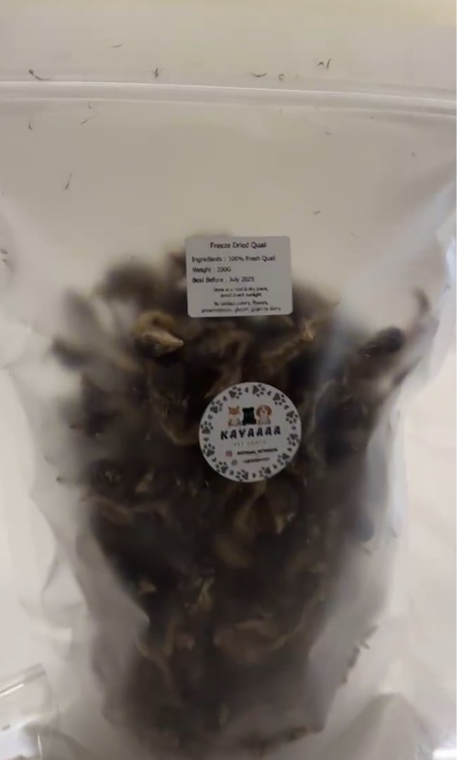 Freeze Dried Quail 200G, Pet Supplies, Pet Food on Carousell