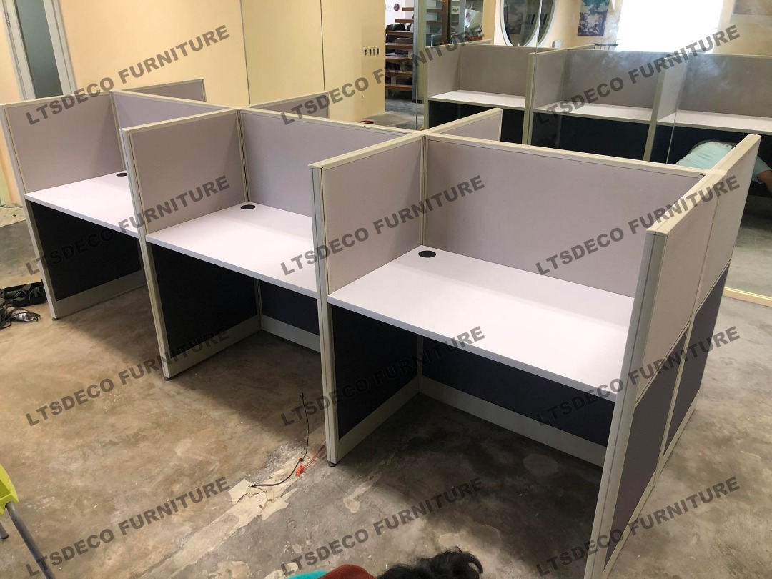 FULL LAMINATED WORKSTATION OFFICE PARTITION, Furniture & Home Living ...