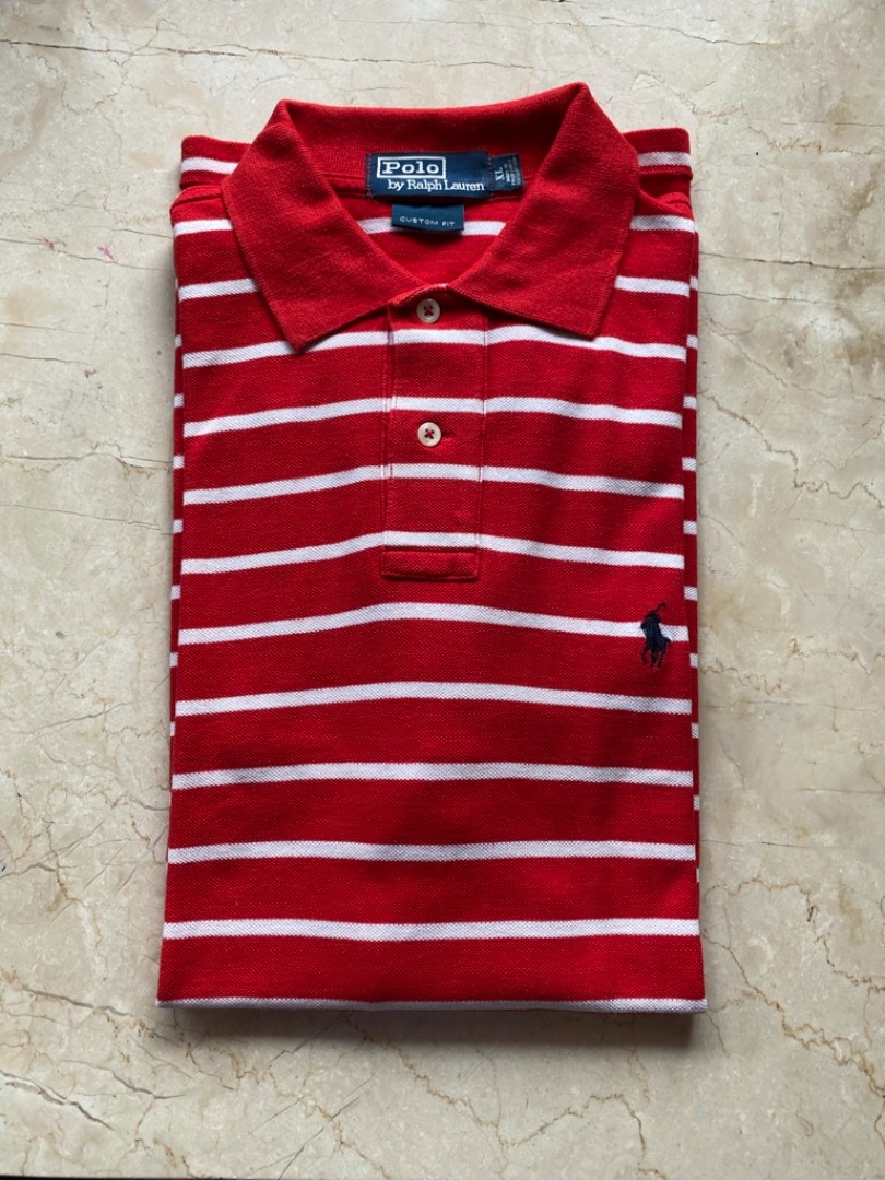 [GUARANTEED AUTHENTIC] HARDLY USED RED XL Custom Fit Ralph Lauren Polo ...