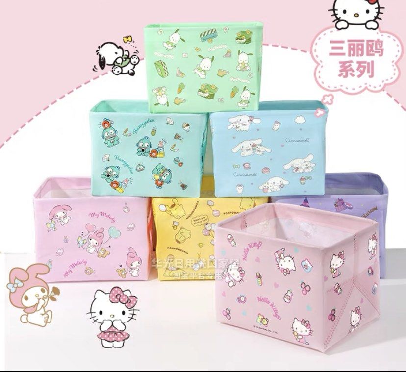 INSTOCK Sanrio Storage Box Pochacco Pompompurin Melody Cinnamoroll ...