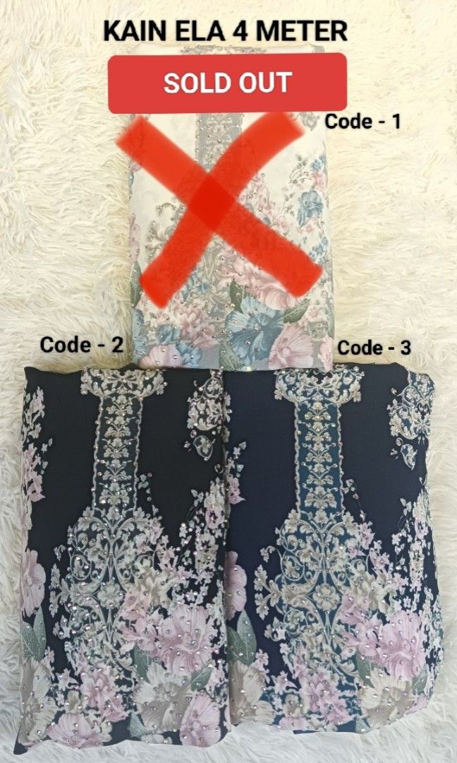 Kain Ela 4 Meter Raya RM60, Women's Fashion, Muslimah Fashion, Dresses ...