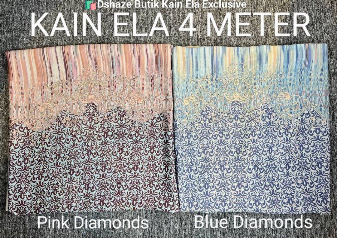 Kain Ela 4 Meter Raya RM60, Women's Fashion, Muslimah Fashion, Dresses ...