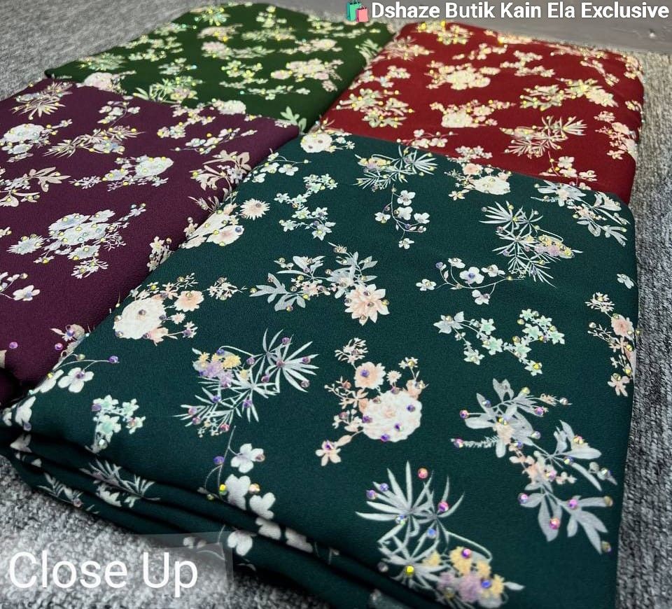 Kain Ela 4 Meter Raya RM60, Women's Fashion, Muslimah Fashion, Dresses ...
