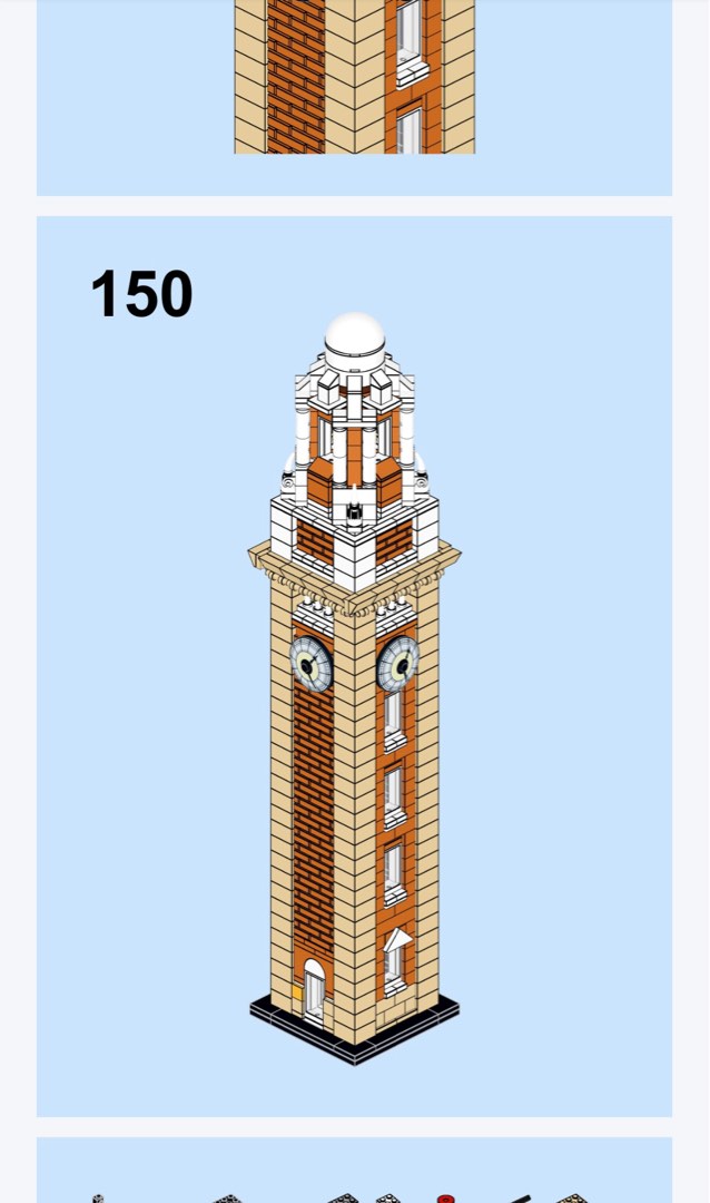 Lego 樂高 Moc 說明書 clock tower 鐘樓 圖紙 instructions on Carousell