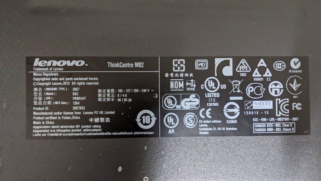 Lenovo M82 PC (i3-3220/RAM-16G/HDD-500G)良品., 電腦及科技產品, 桌上電腦或筆記型電腦在旋轉拍賣