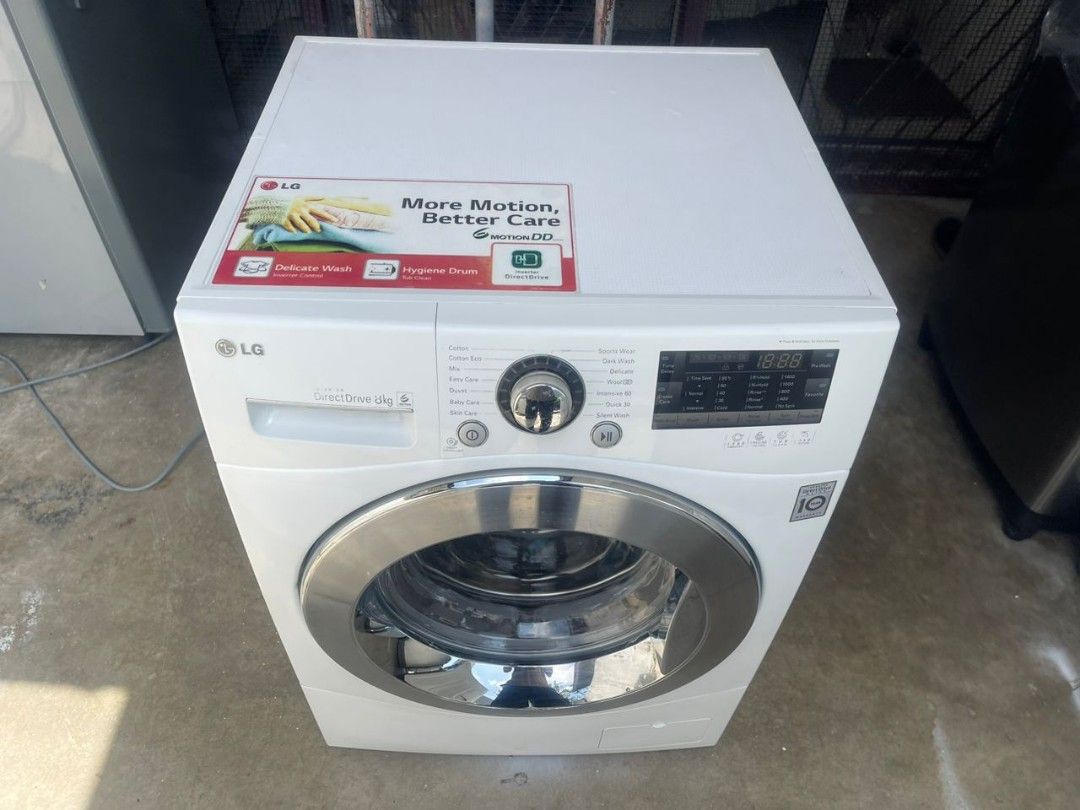 LG DD Inverter 8Kg Hot Washer, TV & Home Appliances, Washing Machines ...