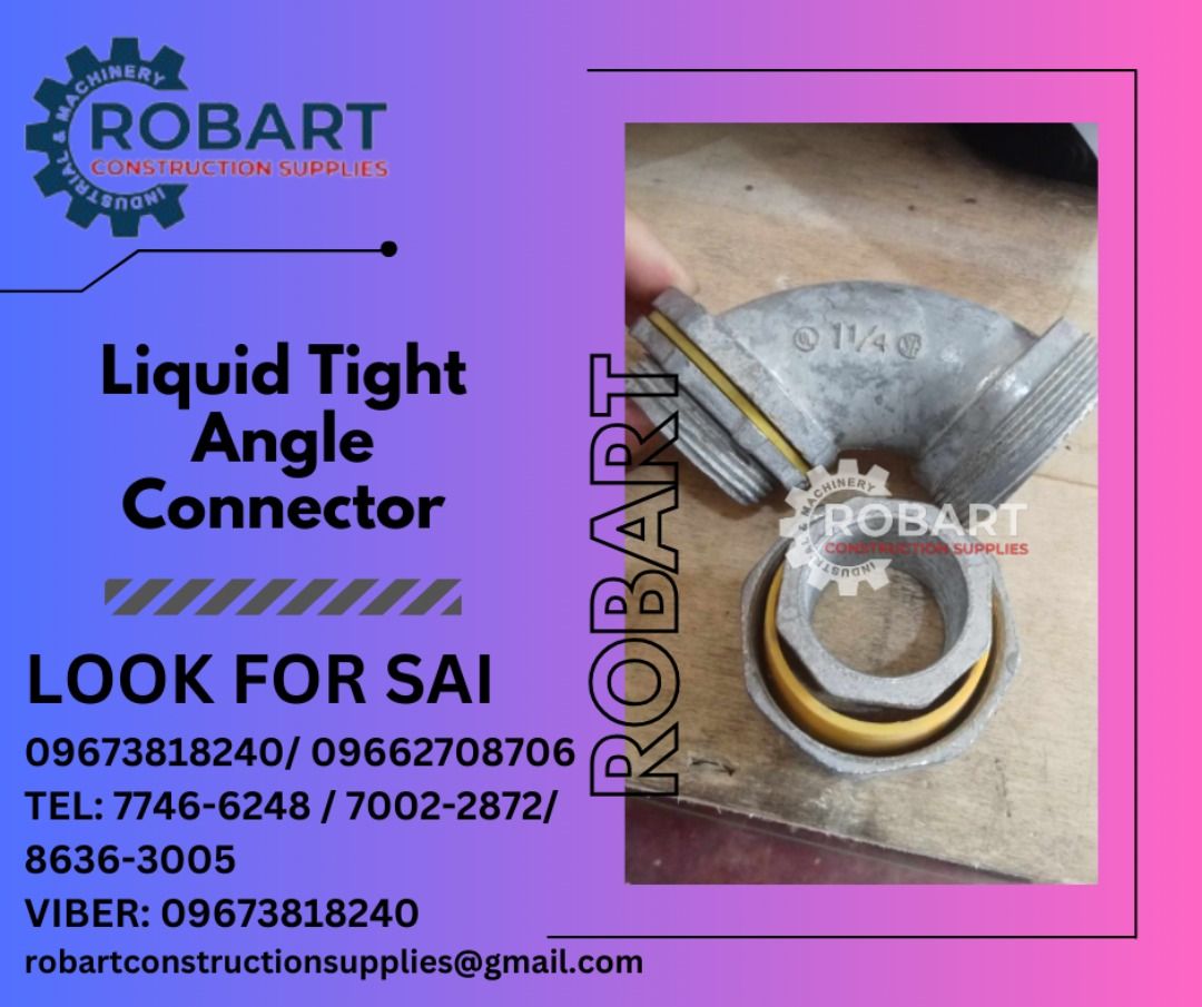 Liquid Tight Angle Connector, Commercial & Industrial, Construction Tools & Equipment on Carousell