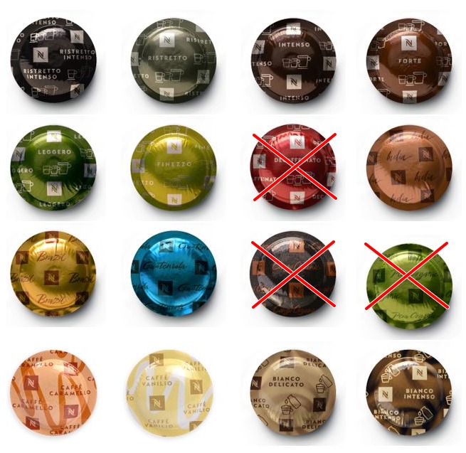 Nespresso Professional Pods (set of 10pc) - Loose capsules without box ...