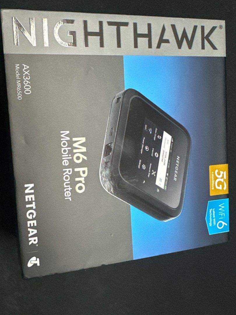 Nighthawk M6 Pro 5G mmWave WiFi 6E Mobile Hotspot Router, Unlocked, up ...