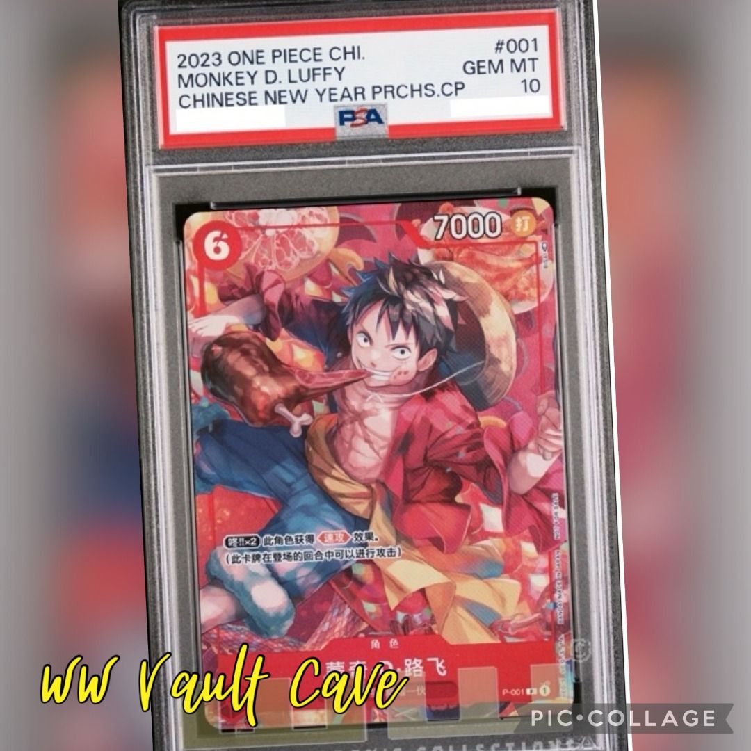 One Piece Chinese PSA10 Monkey D Luffy #001 (Chinese Year New 2023 ...
