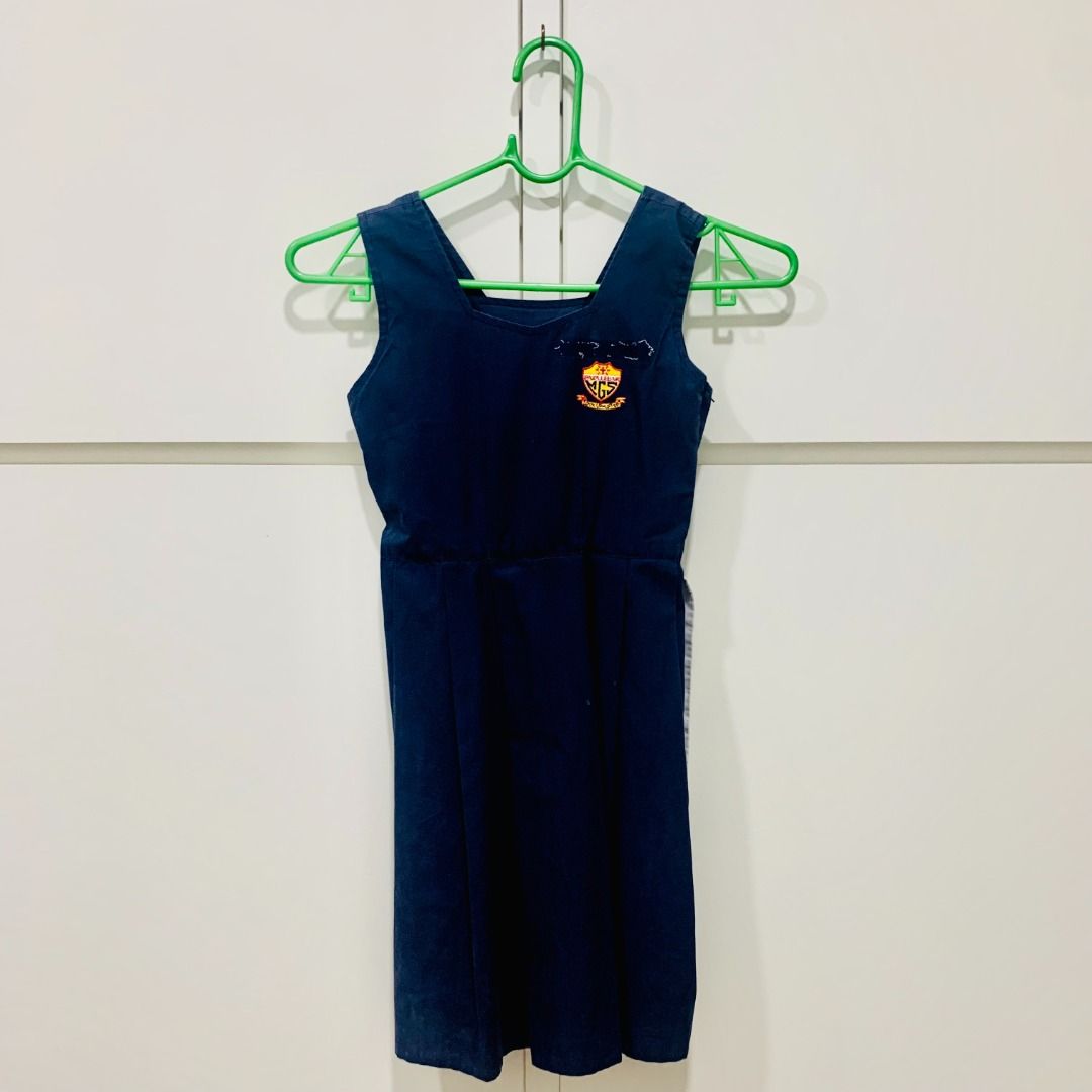 Paya Lebar Methodist Girls' School Dark Blue Pinafore with White Belt ...