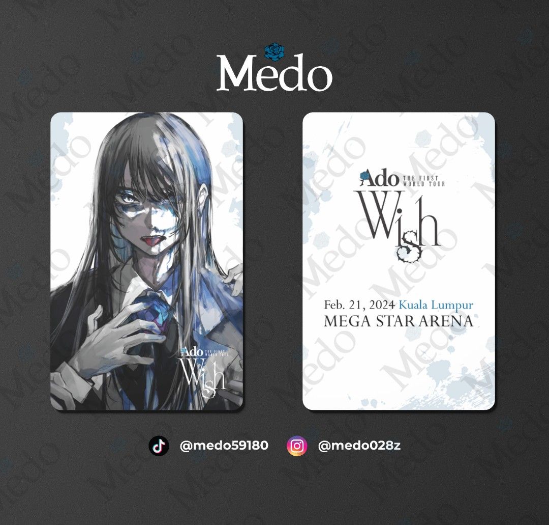 [PREORDER] Ado "The First World Tour, WISH" FANMADE Venue Card (Read ...