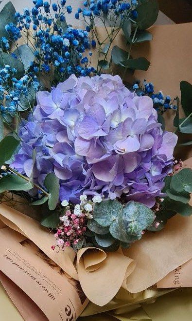 Foolish One | Purple hydrangeas bouquet | Hari Raya | Mother’s Day ...