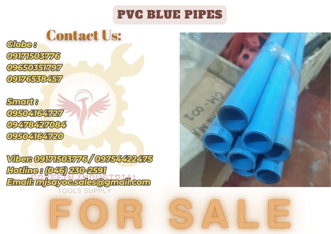 PVC BLUE PIPE, Commercial & Industrial, Industrial Equipment on Carousell