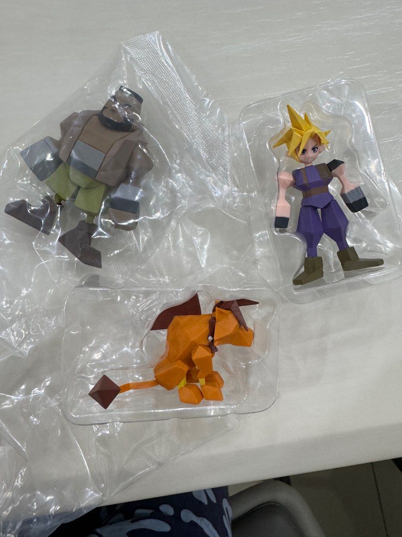 Rare Final Fantasy FF7 VII Finalfantasy set of 3 Polygon character Red ...