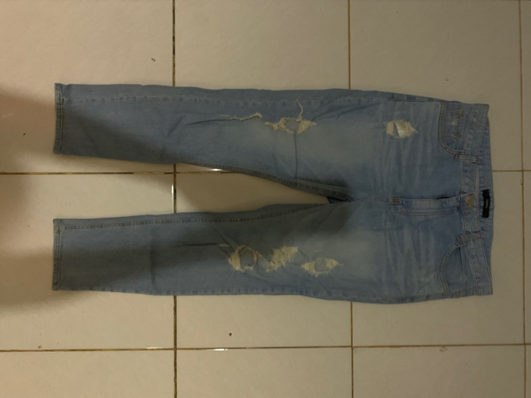 Ripped jeans examples, Fesyen Pria, Pakaian , Bawahan di Carousell