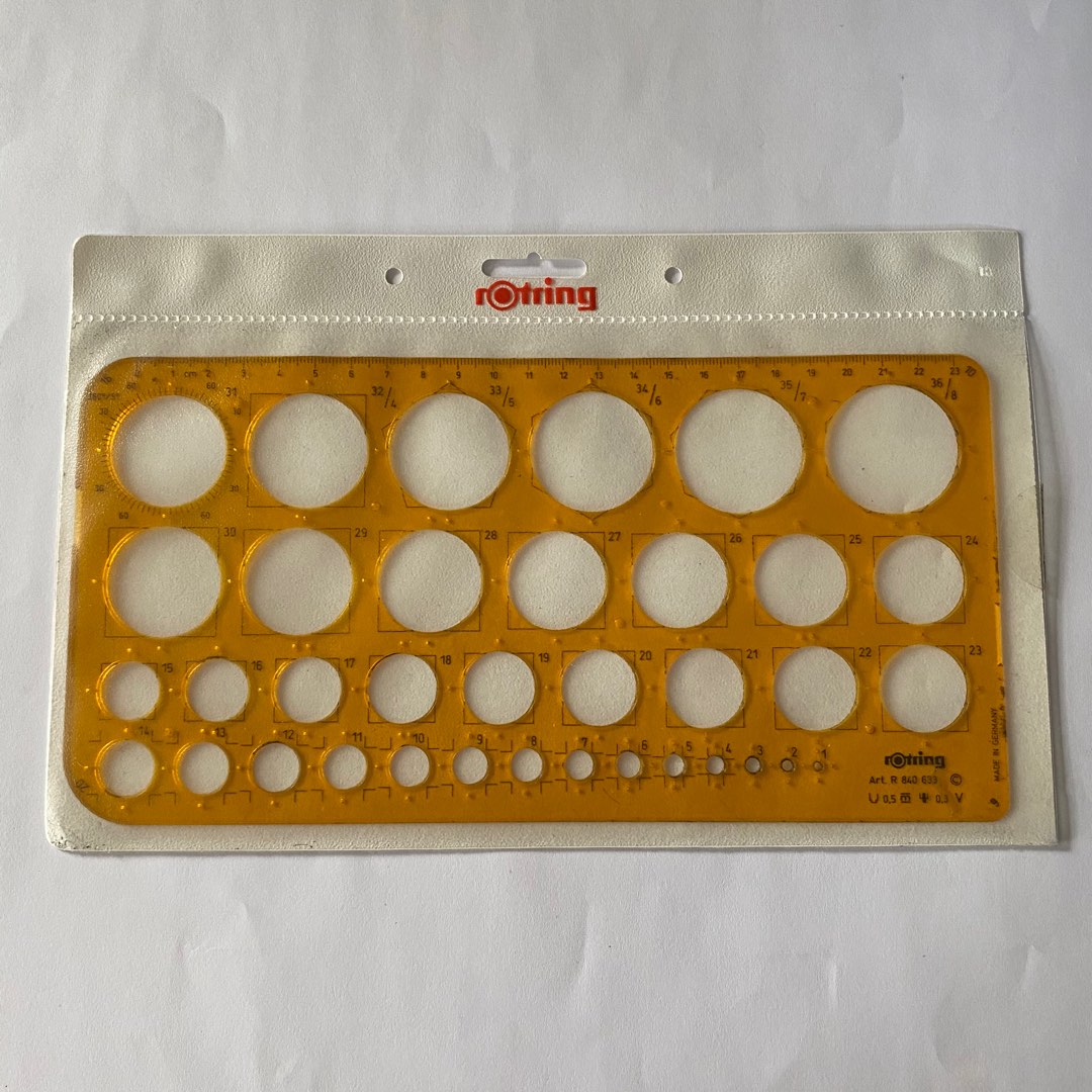 Rotring Circle Template, Hobbies & Toys, Stationary & Craft, Stationery ...