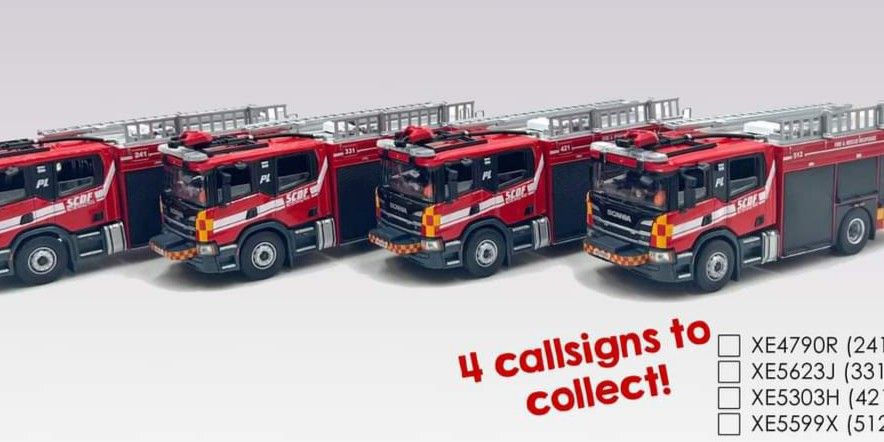 Scania SCDF Fire Engine / Fire Pump Ladder Scale 1/64, Hobbies & Toys ...