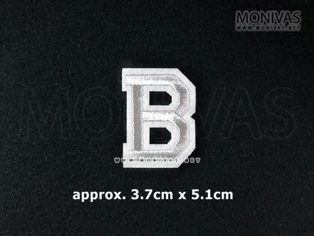 Silver Alphabet Badge Iron On Patch DIY Initial Letters Decorations ...