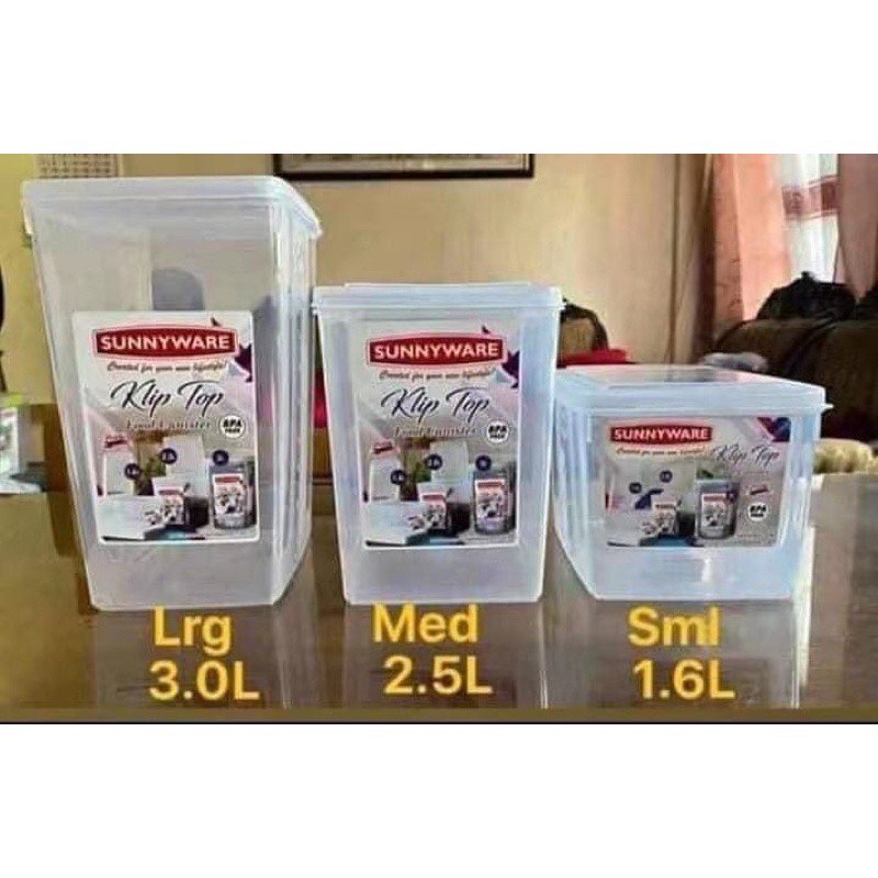 SunnyWare Kliptop w/ Label Food Powder Storage Container Milk Tea ...