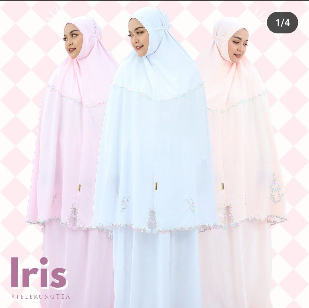 Telekung Tea Prayer Sets IRIS, Women's Fashion, Muslimah Fashion ...