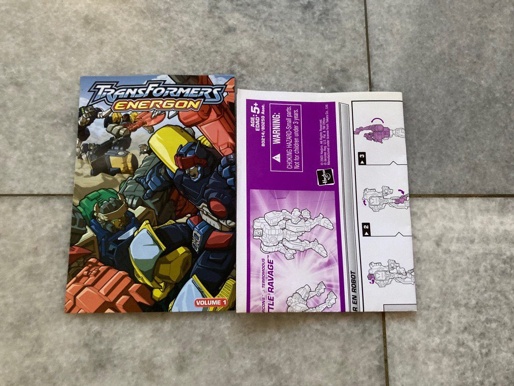 Transformers Hasbro 2003 Battle Ravage Instructions and comic Only ...