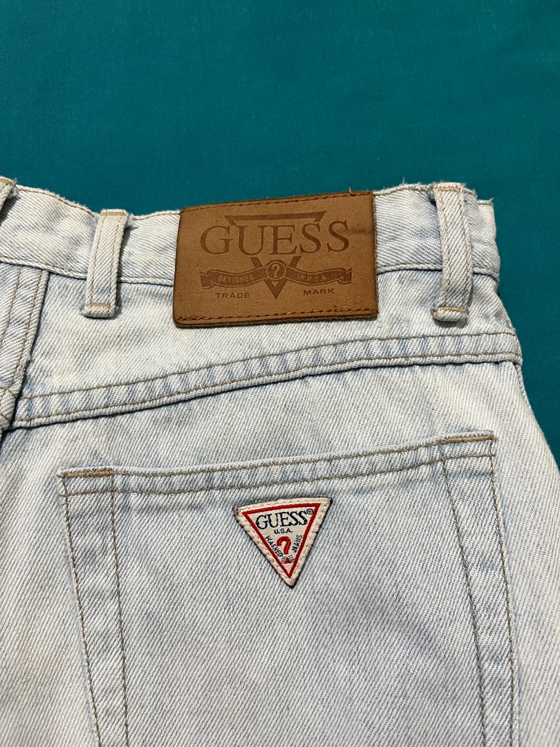 Vintage 90s Guess Light Washed Denim Pants, Women's Fashion, Bottoms ...