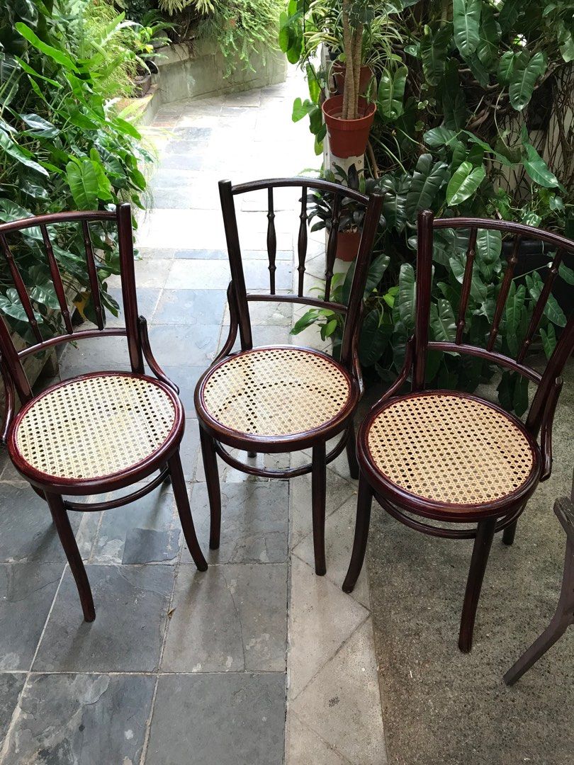 Vintage Kopitiam chairs (3pcs), Furniture & Home Living, Furniture ...