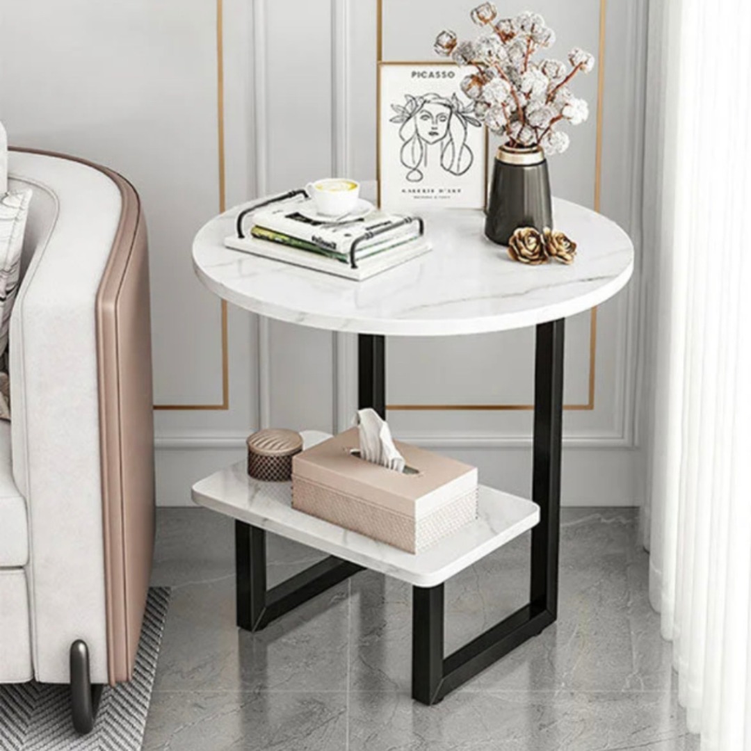 2 tier Coffee table • Living room side table • minimalist accent table ...