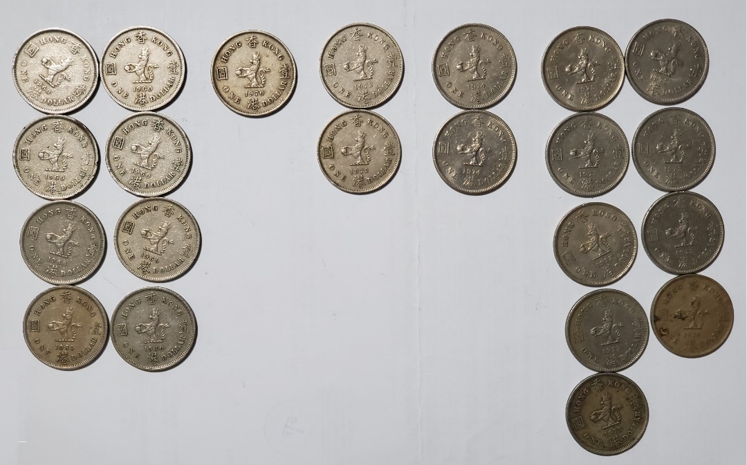 香港女皇頭一元硬幣 HK$1 coin one dollar, 興趣及遊戲, 收藏品及紀念品, 錢幣 - Carousell