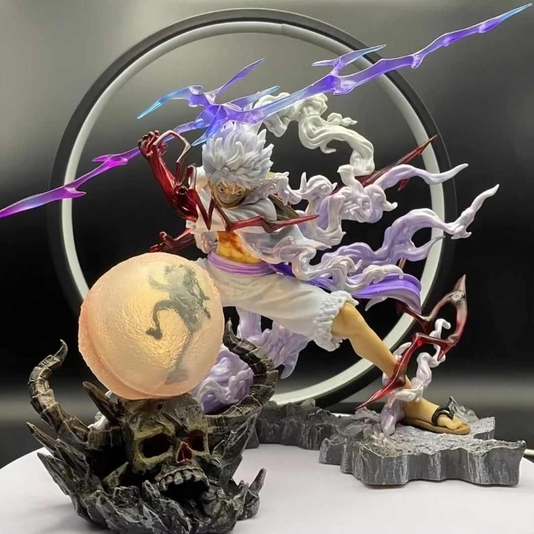 Anime One Piece Wink Luffy Sun God Niko Luffy Gear 5 Onigashima Action ...