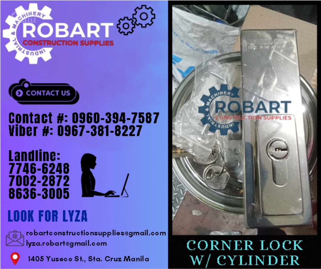Corner Lock w/ Cylinder, Commercial & Industrial, Construction Tools ...