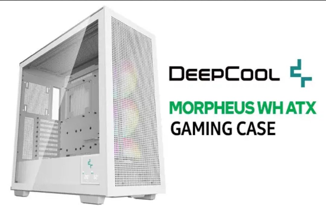 DeepCool MORPHEUS EATX Dual Chamber Full Tower Dual Status Display 140mm ARGB Fans I/O Panel ...