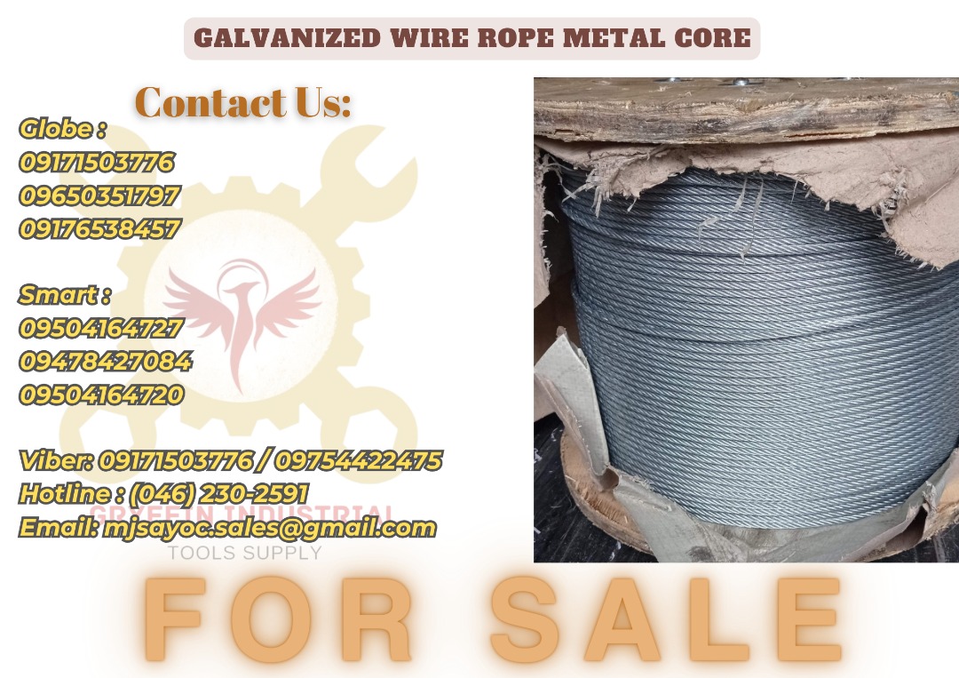 GALVANIZED STEEL WIRE ROPE | GI STEEL WIRE ROPE (METAL CORE & FIBER ...