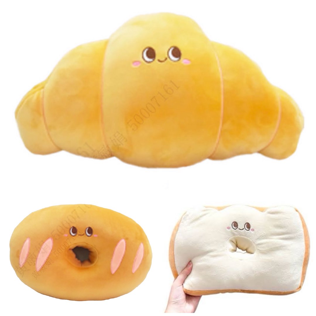 Happy Foods Collection Pillow by Miniso (croissant bread toast ...