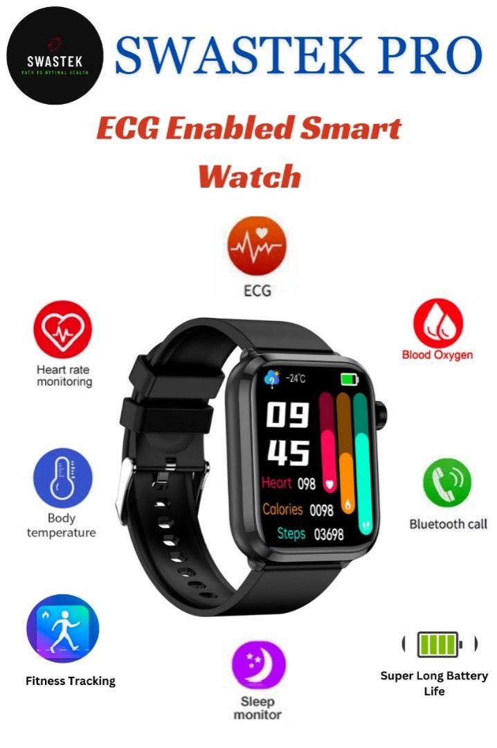 High-End Health Monitoring ET210 Smartwatch, ECG, Blood Glucose, Blood ...