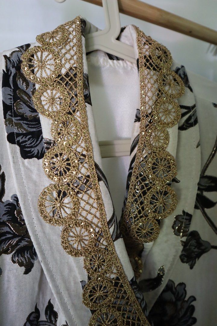 Kimono Abaya Dress from Kuwait Gold Embroidery Raya 2025, Women's ...