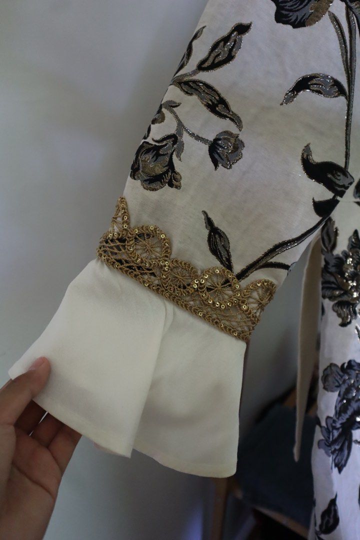 Kimono Abaya Dress from Kuwait Gold Embroidery Raya 2025, Women's ...