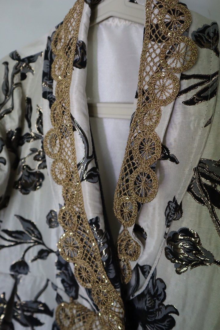 Kimono Abaya Dress from Kuwait Gold Embroidery Raya 2025, Women's ...