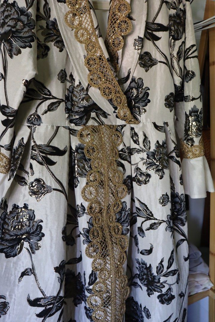 Kimono Abaya Dress from Kuwait Gold Embroidery Raya 2025, Women's ...