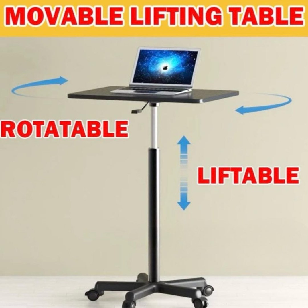 Movable Table With Wheels | Adjustable Study Deck | Adjustable Computer ...