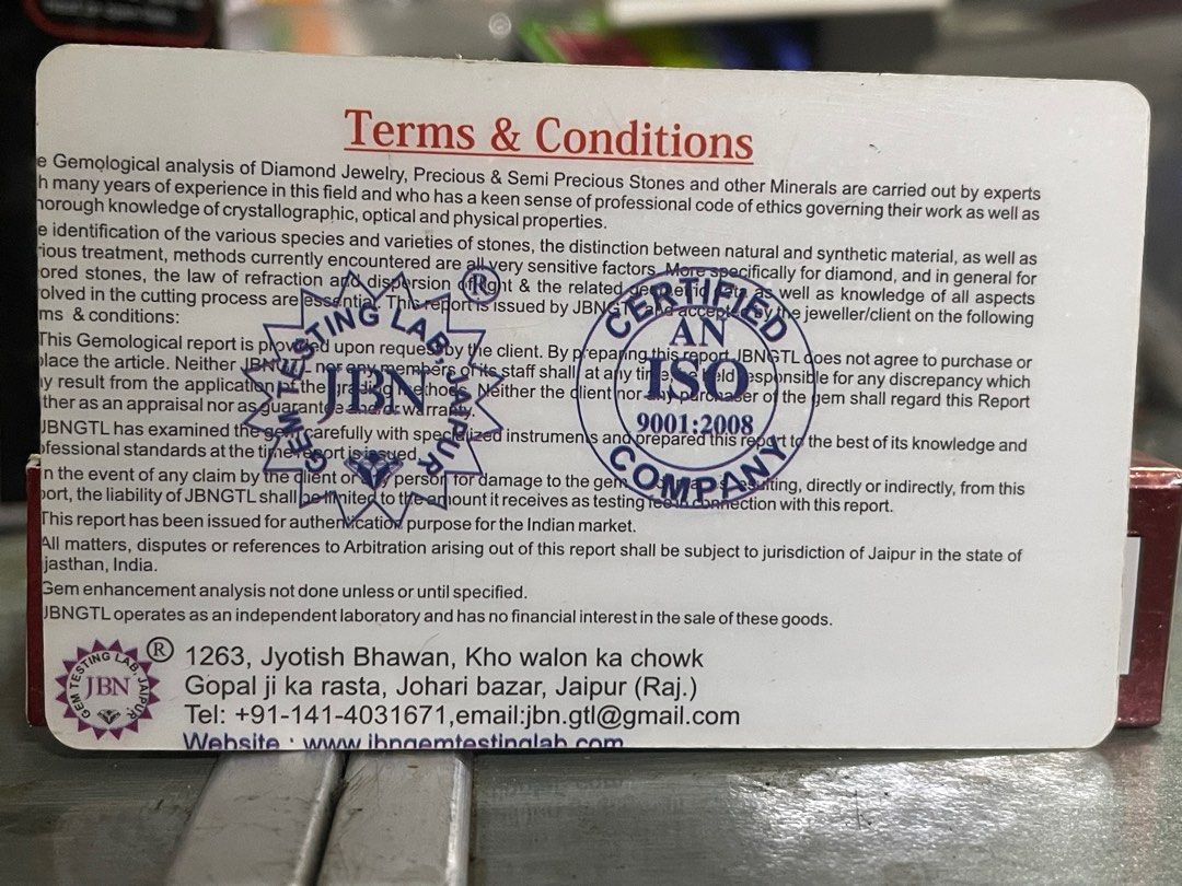 Natural emerald with lab test certificate, Men's Fashion, Watches ...