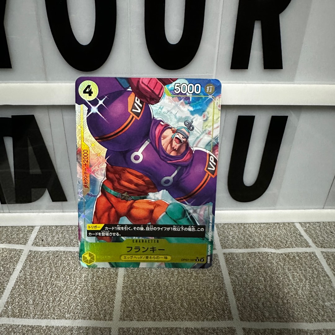 One Piece TCG Franky OP07-107 card R Parallel AA, Hobbies & Toys, Toys & Games on Carousell